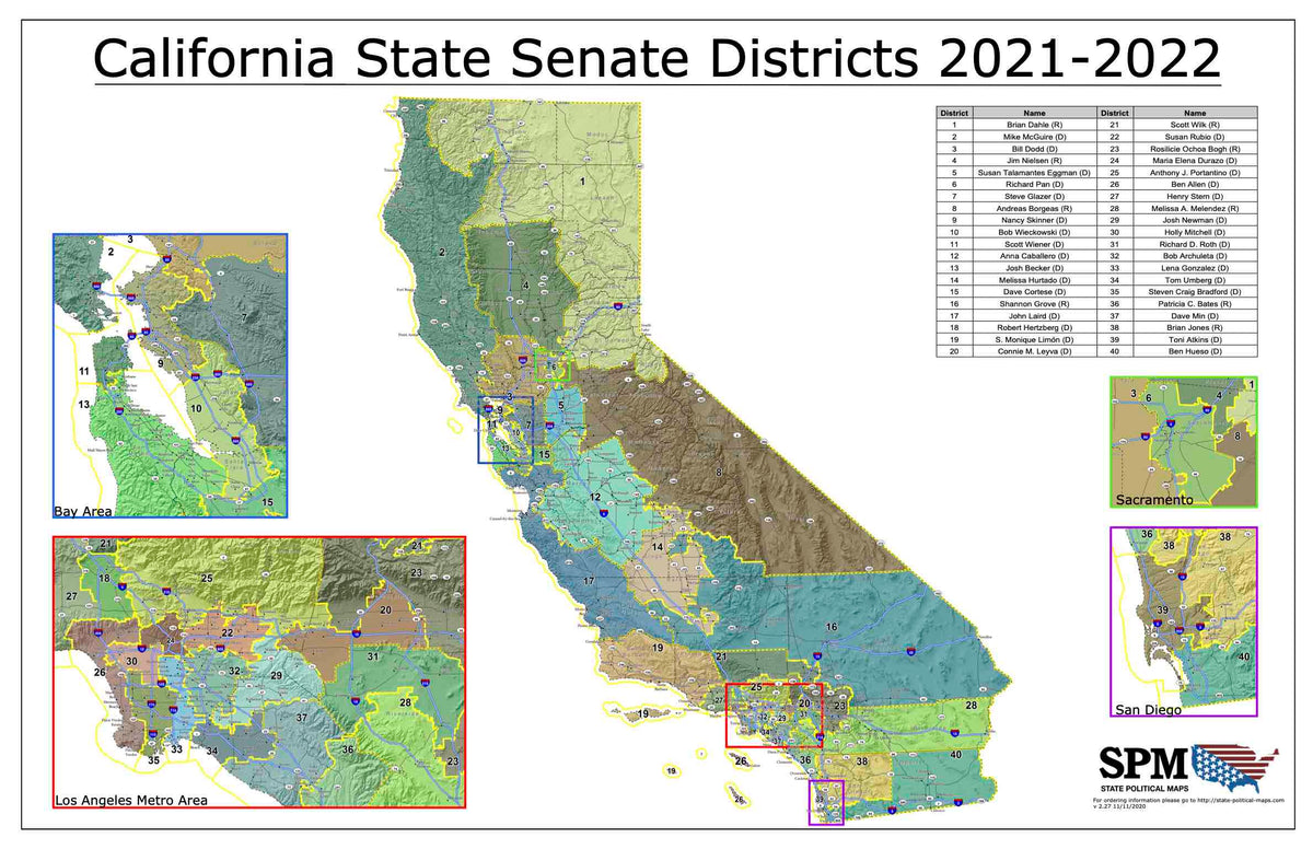 State Political Maps: California