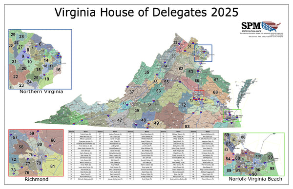 Virginia Political and State Legislative Maps – State Political Maps