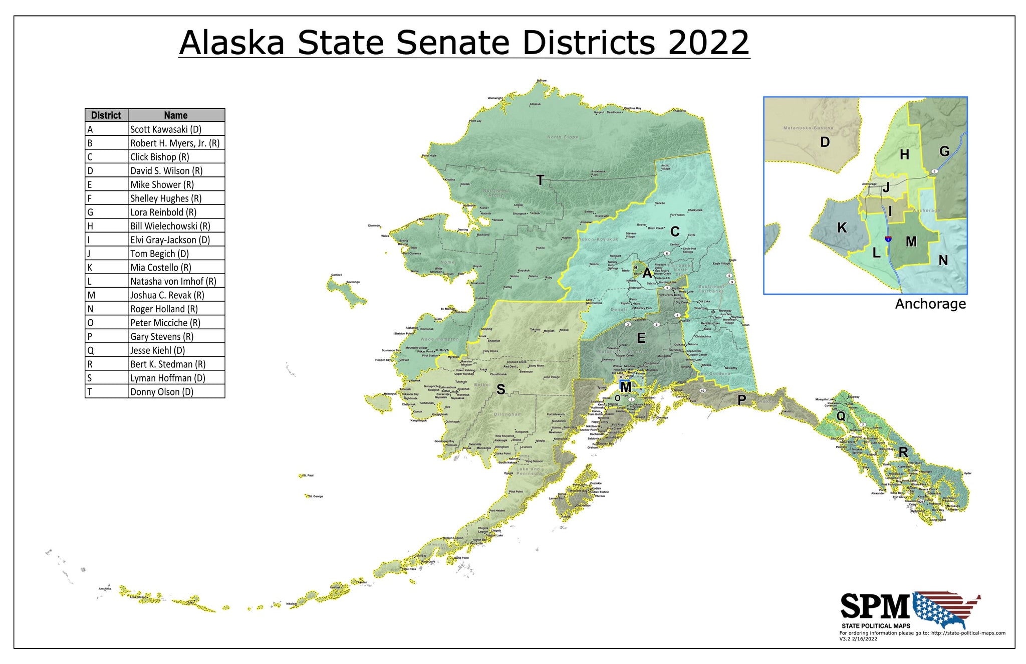 Alaska – State Political Maps